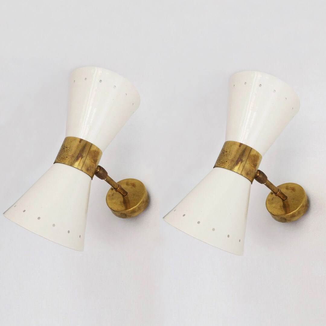 Pair of 1950s Design diabolo Wall Lights to European / UK / Asian ...