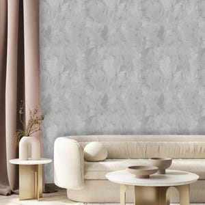 Matte Gray Modern Wallpaper, Concrete Wallcoverings Rolls, Textured ...