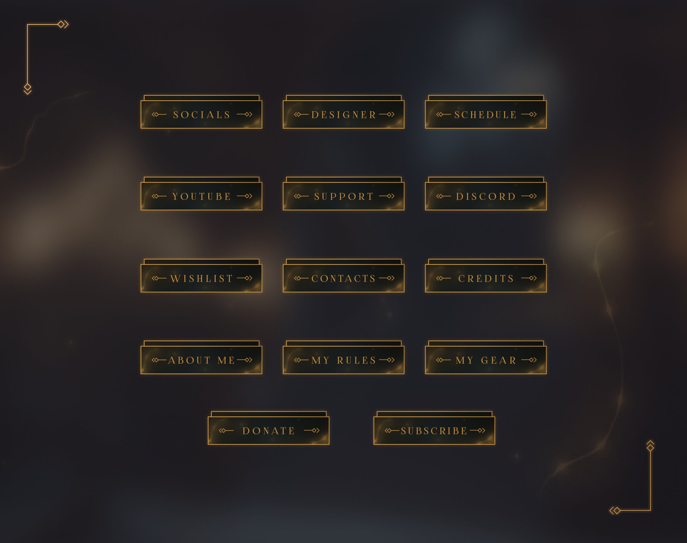 Wizard Legacy Twitch Pack Vtuber Aestethic Magic Streamer Package Overlay Panels for Streamers ...