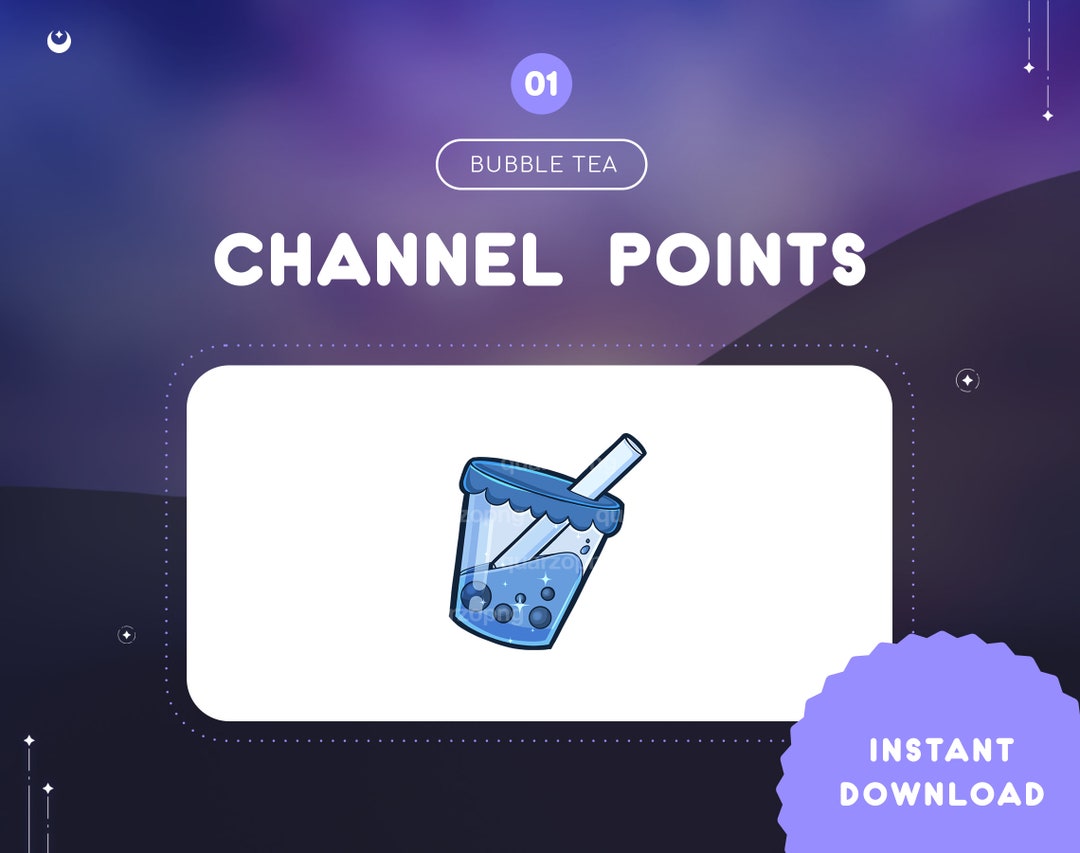 Bubble Tea Channel Points for Twitch Boba Emotes Twitch Stream - Etsy