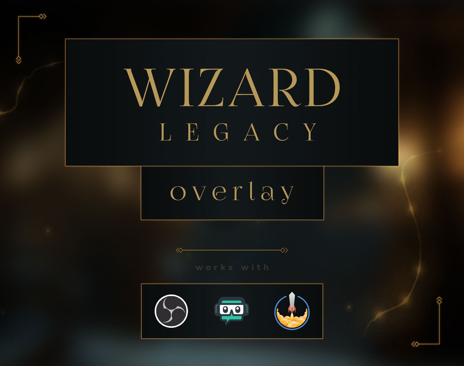 Wizard Legacy Twitch Pack Vtuber Aestethic Magic Streamer Package Overlay Panels for Streamers ...