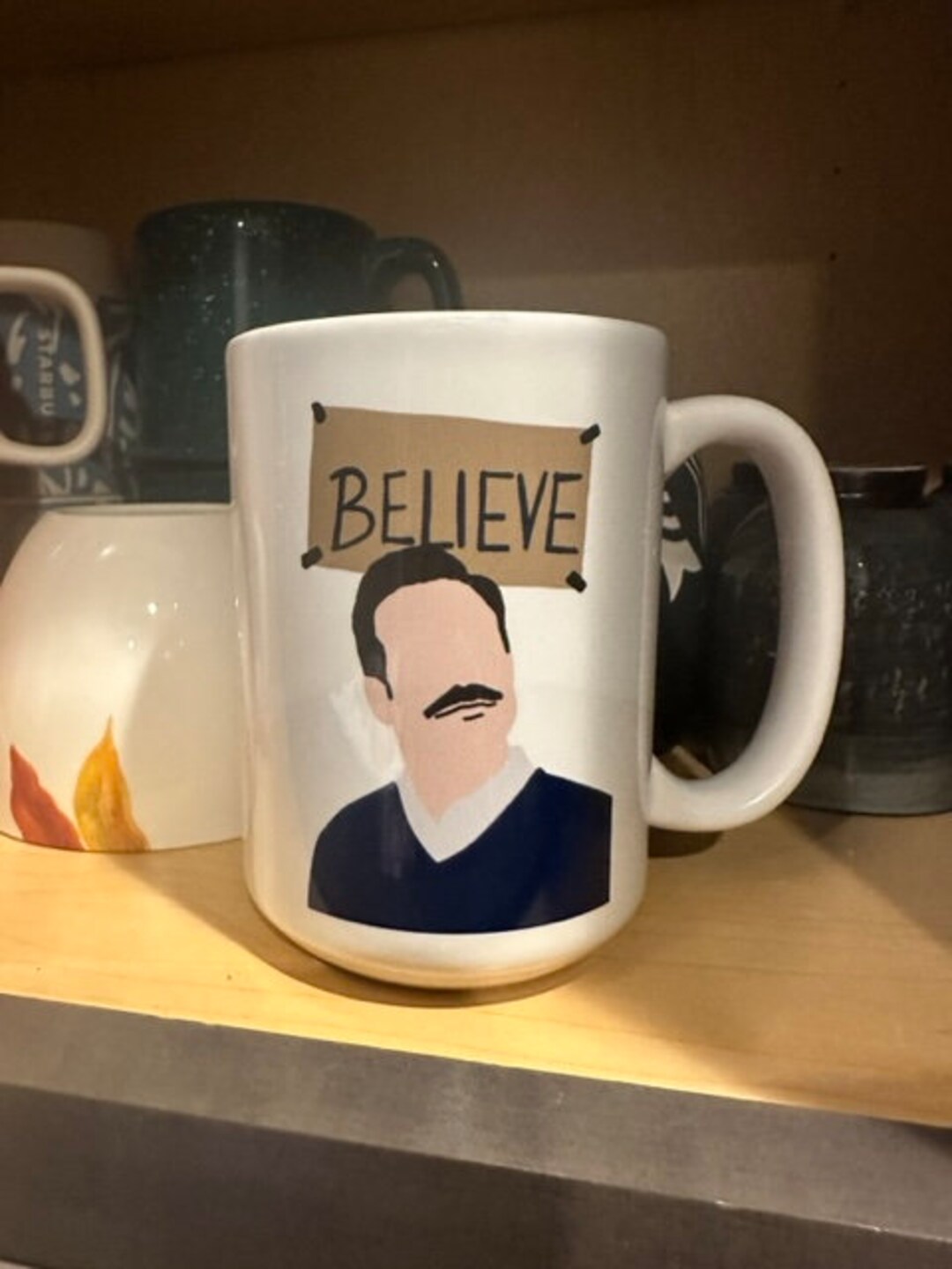 Ted Lasso "believe" Coffee Mug With Original Fan Artwork 15 Oz - Etsy