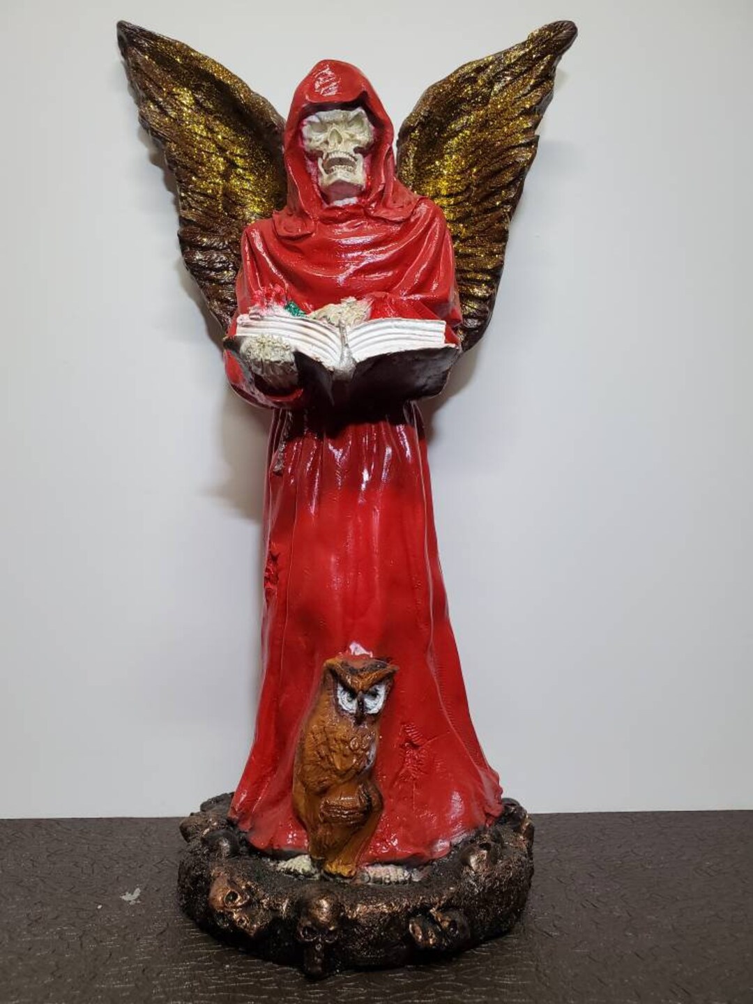 15 in Fixed Red Santa Muerte With Wings - Etsy