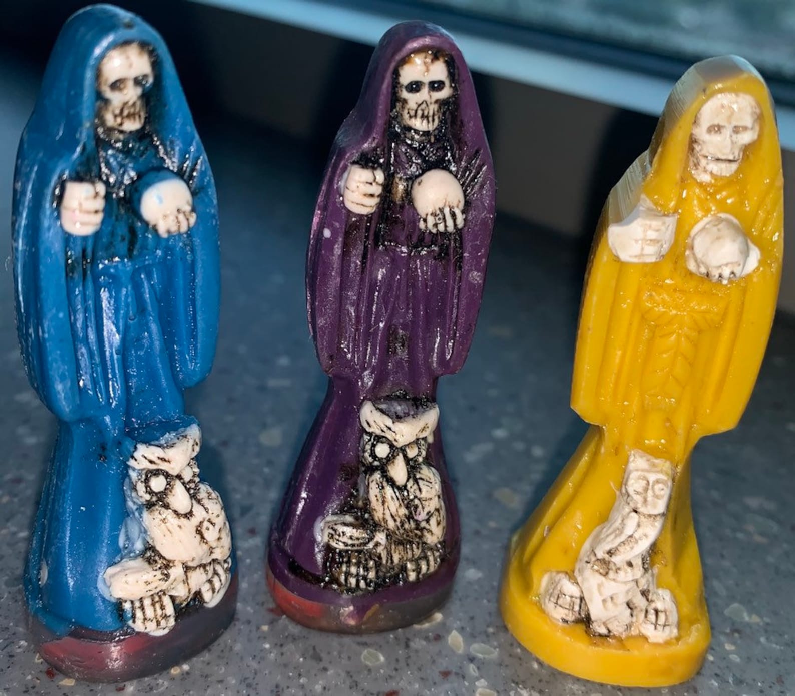 3 Inch Fixed Santa Muerte Statues - Etsy