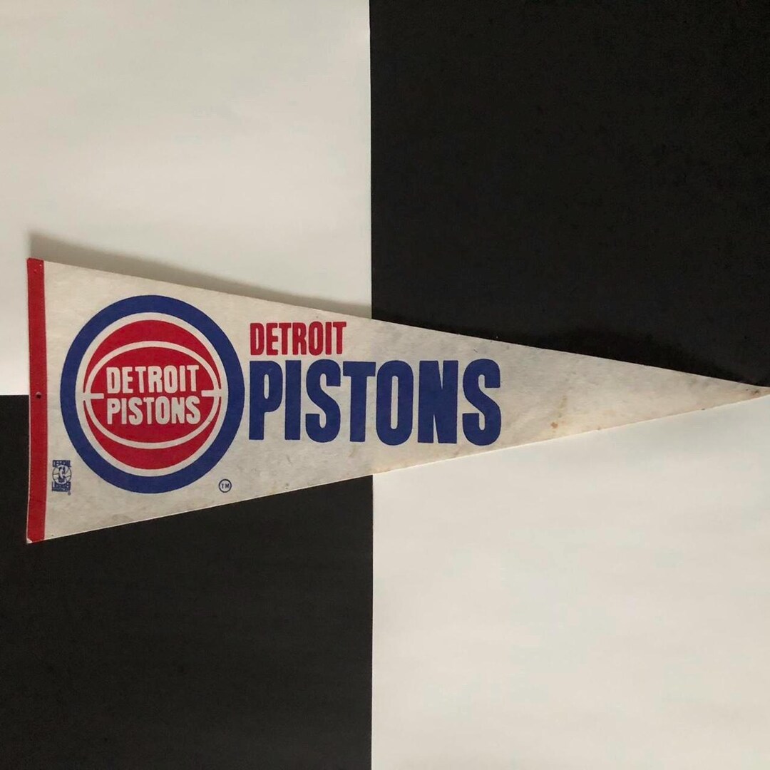 Vintage Detroit Pistons Pennant Flag - Etsy