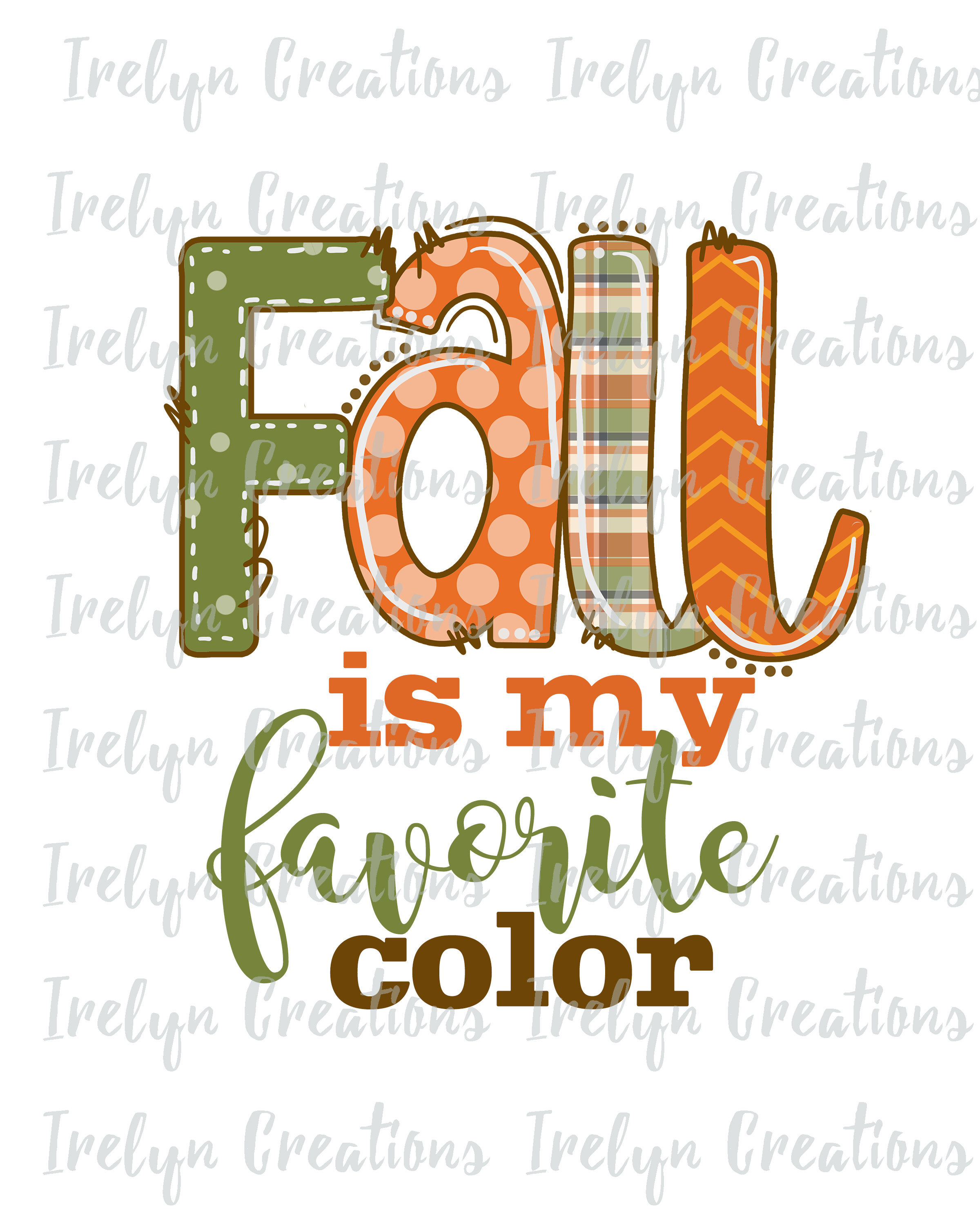 Cute Fun Hand Drawn Bubble Letters Fall is my favorite color | Etsy