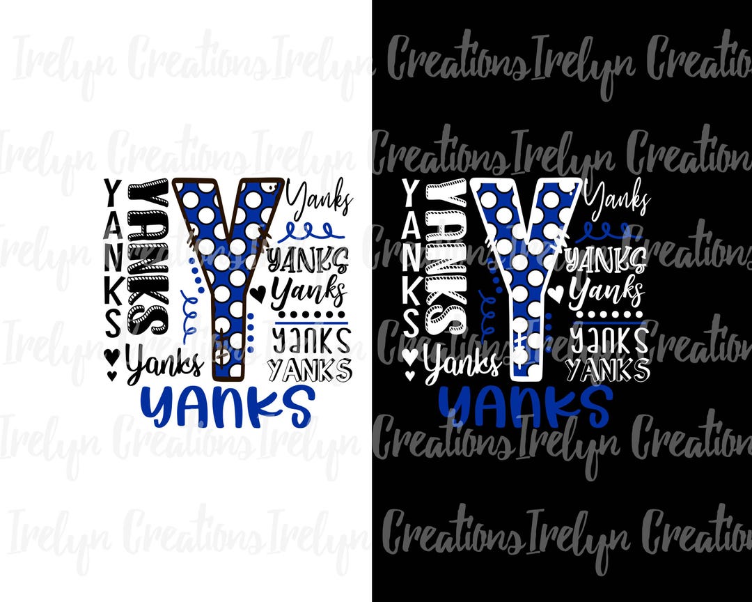 Cute School Team Pride Yanks Blue and Black Sublimation DTF PNG Graphic ...