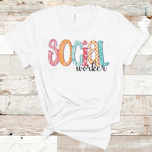 Cute Fun Hand Drawn Social Worker Doodle Bubble Letters PNG Instant ...