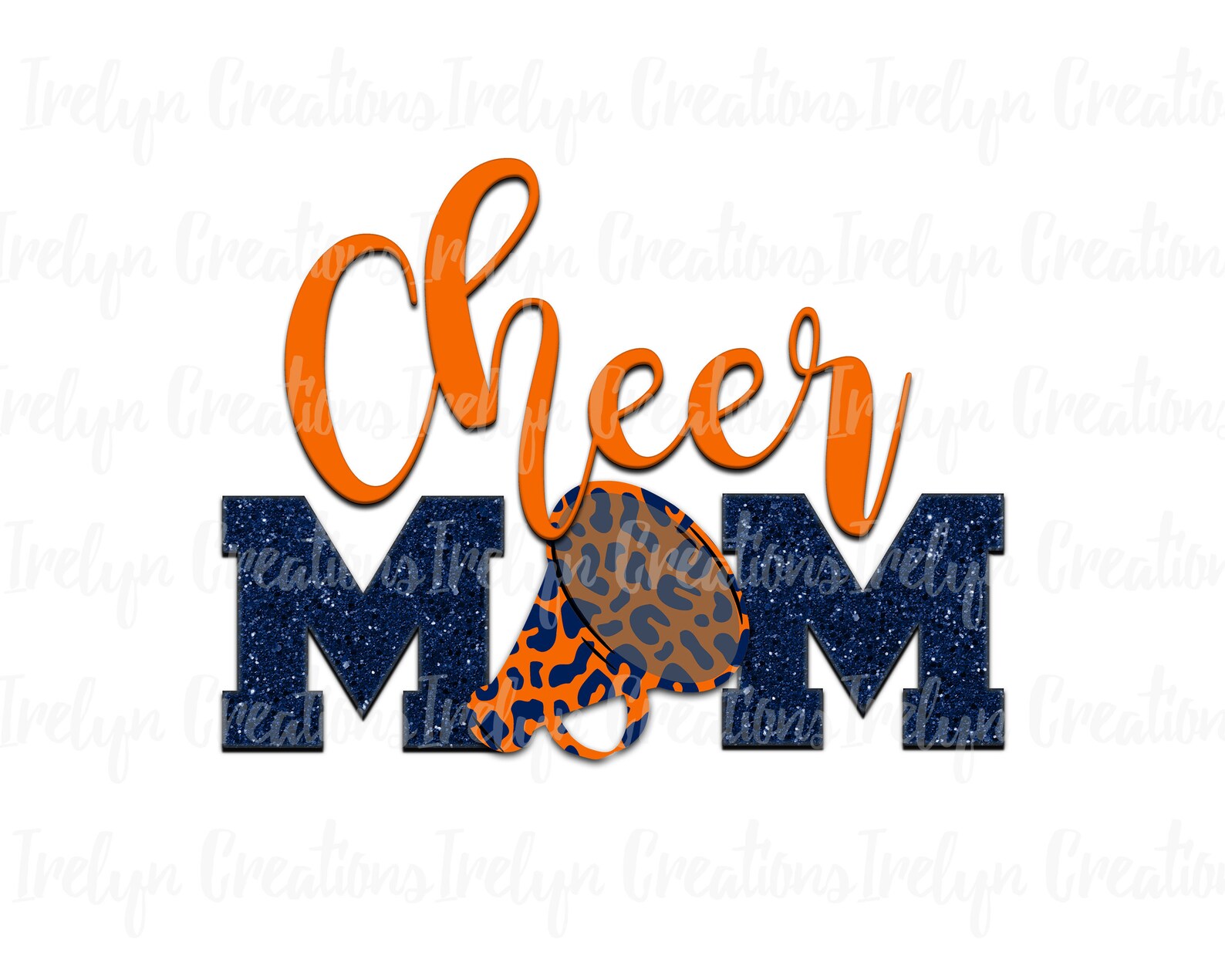 Cute Cheer Mom Glitter With Leopard Print Megaphone PNG - Etsy