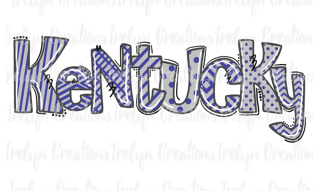 Kentucky Bubble Letters PNG: Hand Drawn Clipart (digital Download) - Etsy