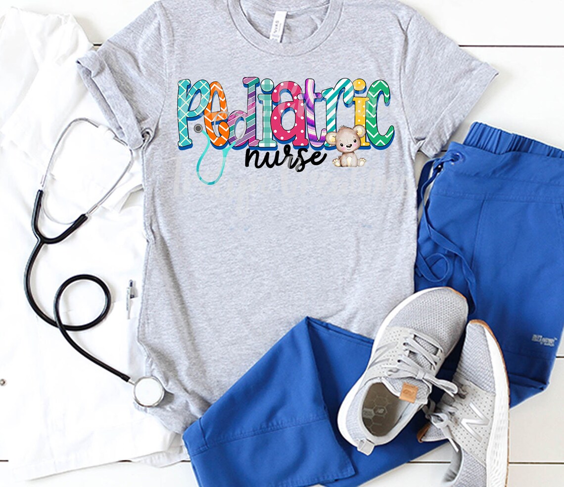 Cute Fun Hand Drawn Pediatric Peds Nurse Doodle Letters PNG - Etsy