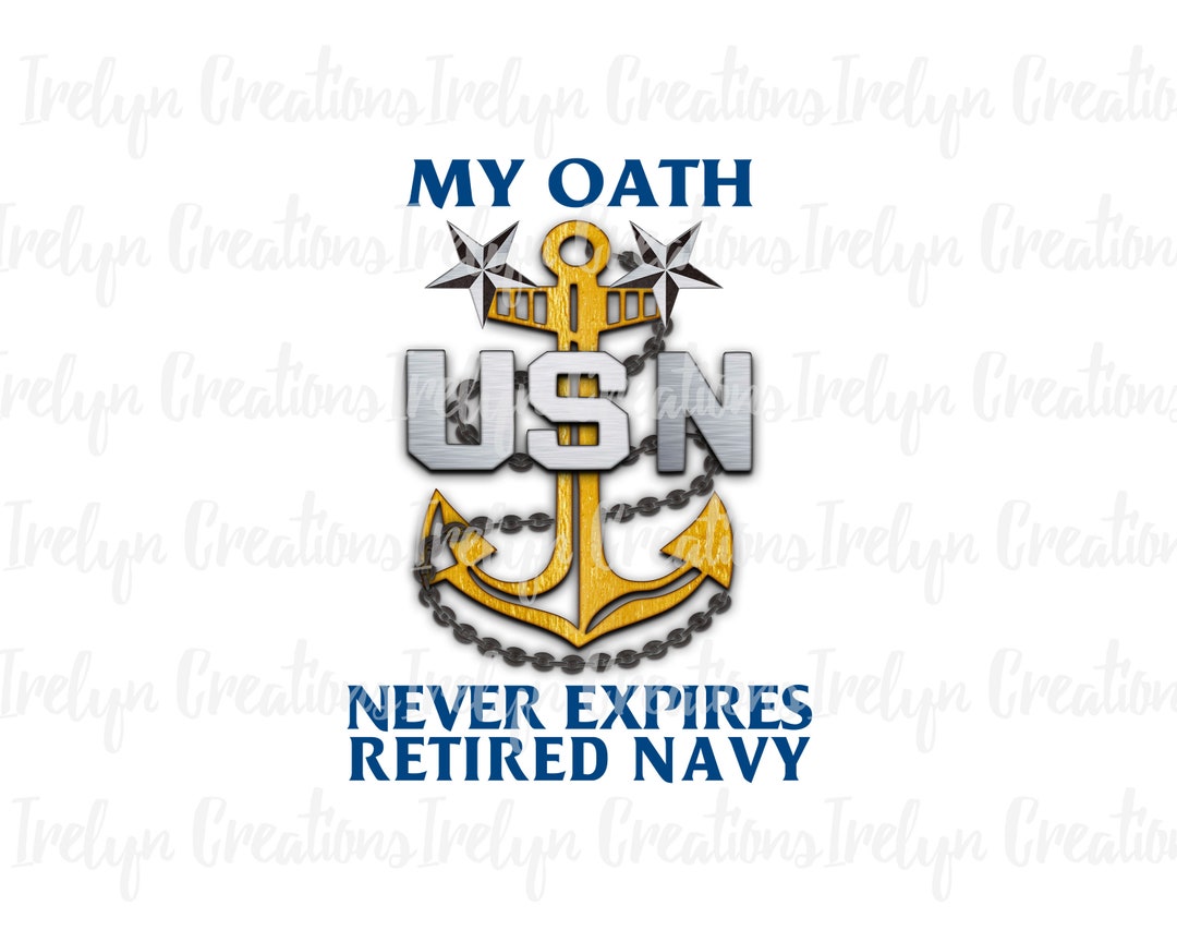 USN United States Navy MCPO Fouled Anchor Flag "my Oath Never Expires ...
