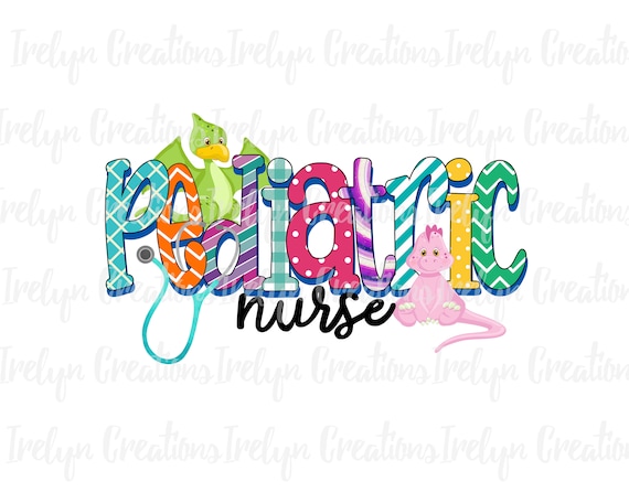 Cute Fun Hand Drawn Pediatric Peds Nurse Doodle Letters PNG - Etsy