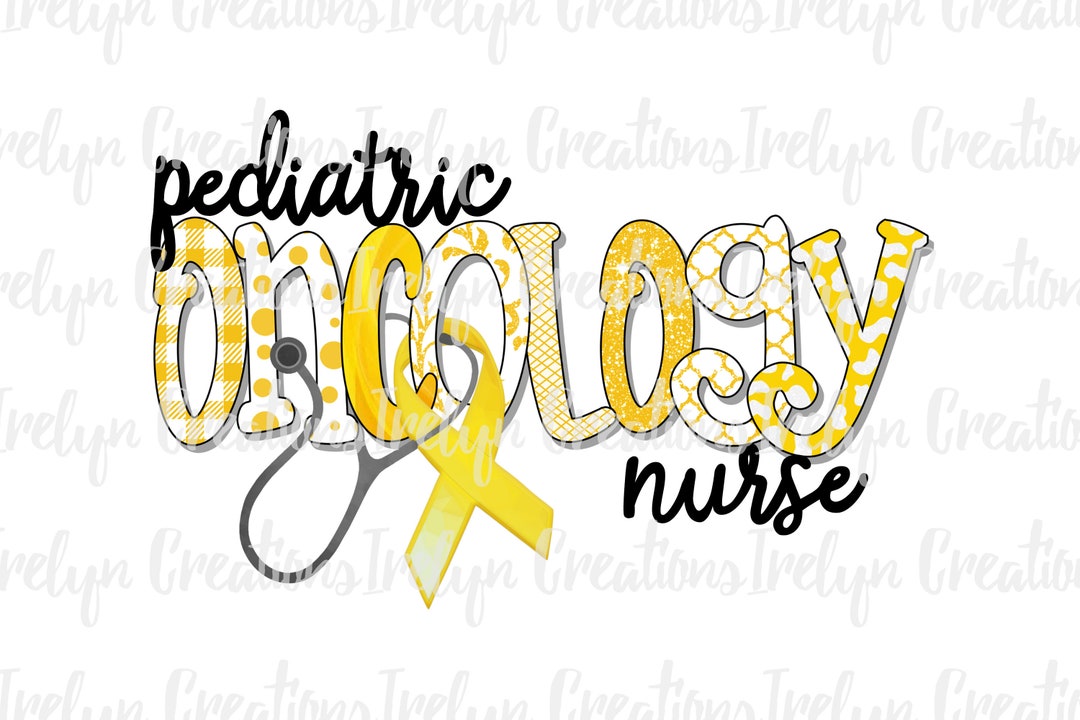 Cute Hand Drawn Pediatric Oncology Nurse Doodle Letters PNG Instant ...