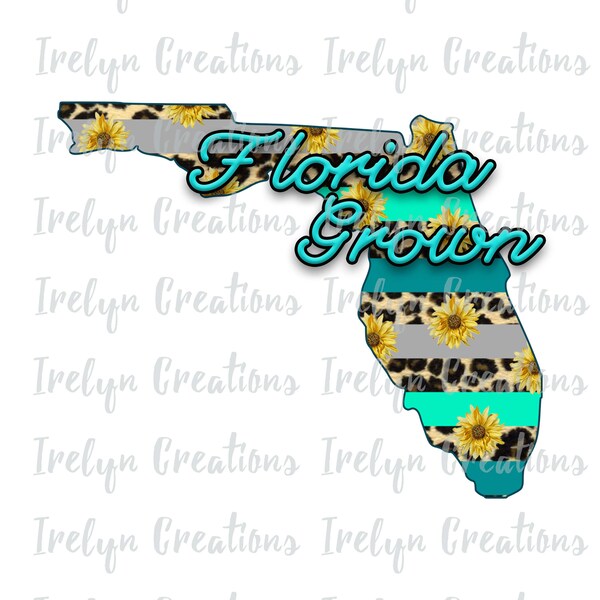 Svg Florida Grown - Etsy