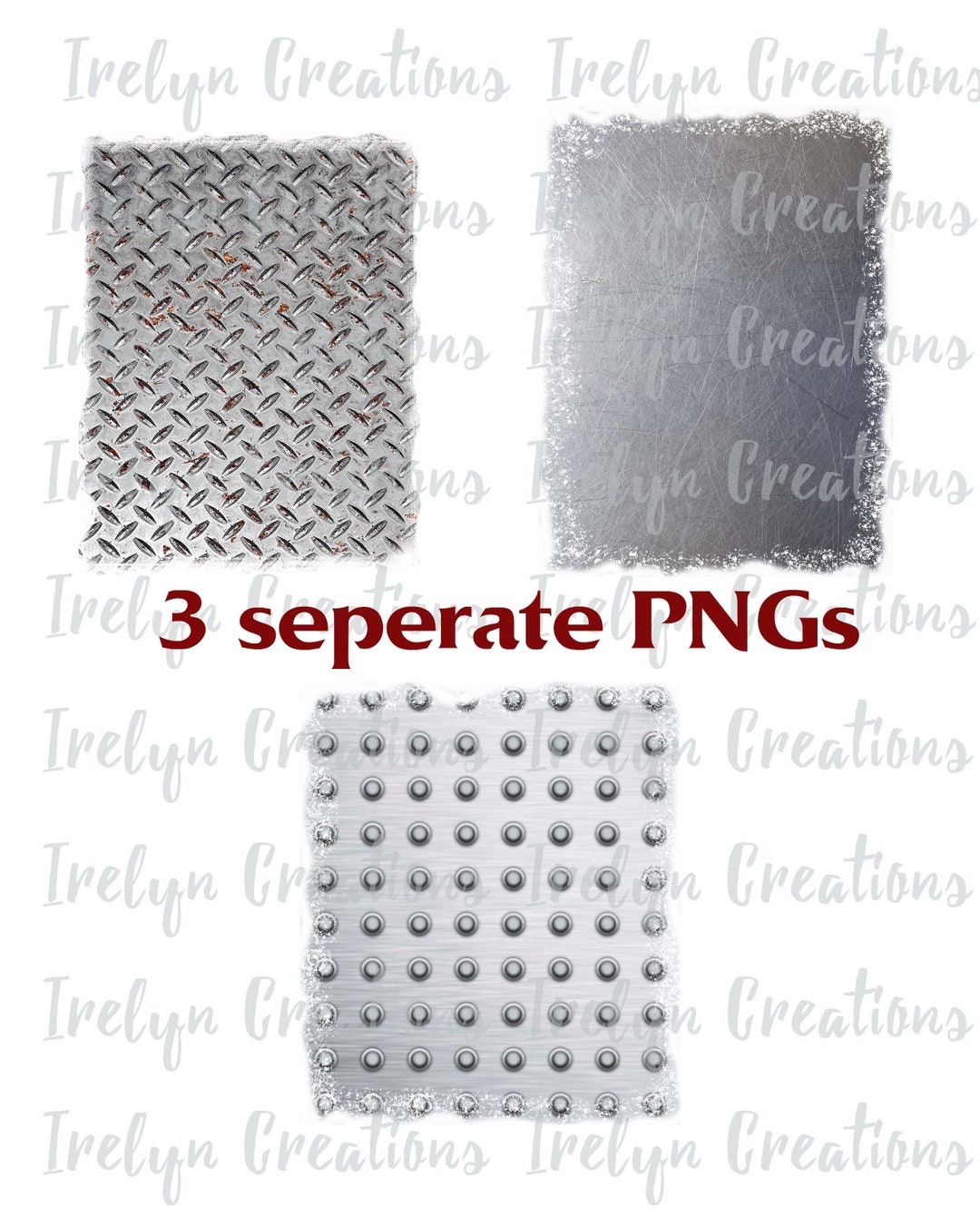 Manly Guy Bundle Set Distressed Metal Backgrounds Rivets Deckplate Pngs ...