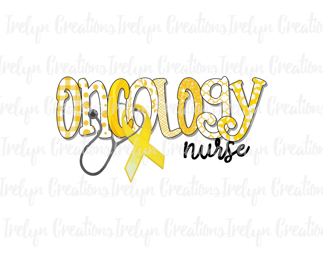 Cute Fun Hand Drawn Oncology Nurse Doodle Letters PNG Instant Download ...
