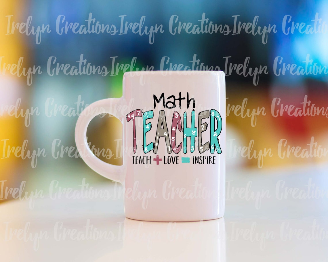 Cute Fun Hand Drawn Doodle Bubble Letters Math Teacher Teach - Etsy