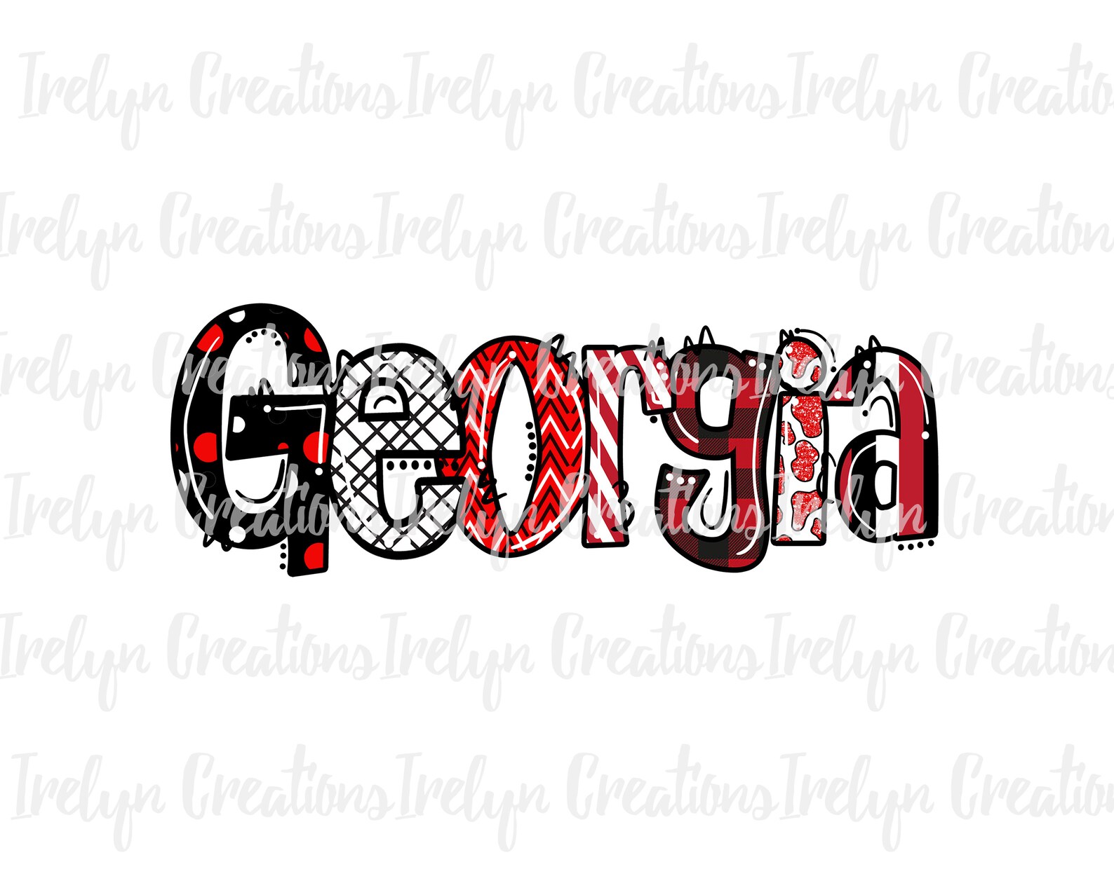 Cute Fun Hand Drawn Bubble Letters Georgia PNG Instant - Etsy