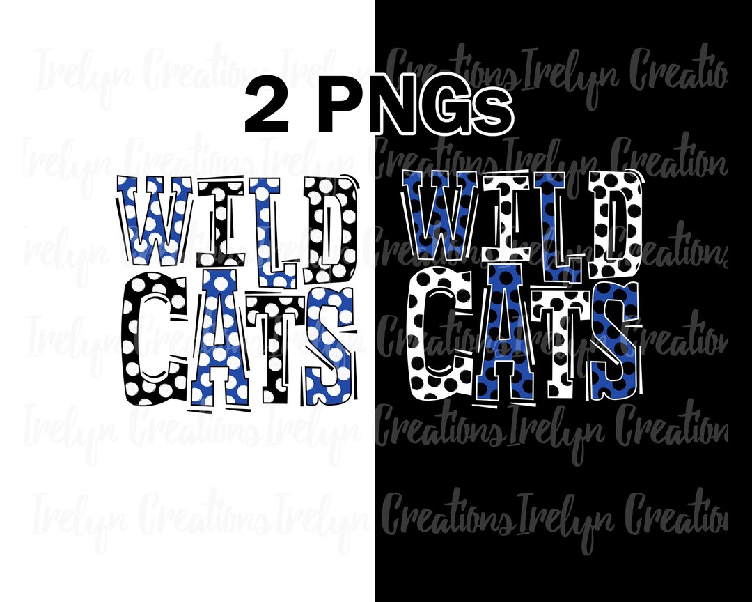 Cute Fun Hand Letters Wildcats PNG Instant Download, DTF, Sublimation ...