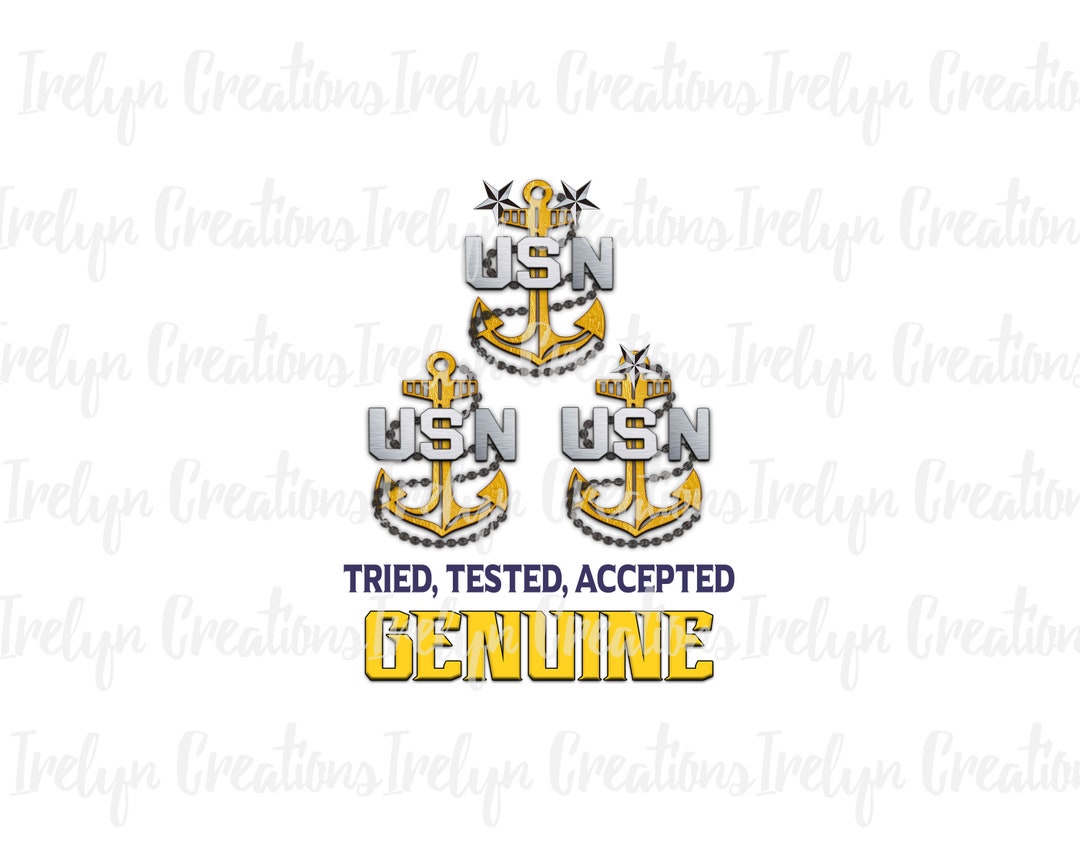 USN United States Navy Chief Fouled Anchor CPO Tested Tried Accepted ...
