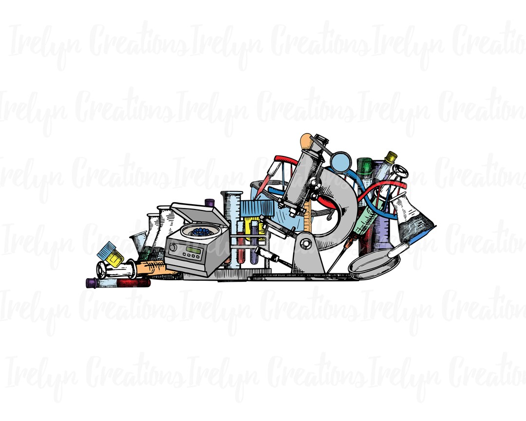 Cute Fun Collage Medical Lab Tech Kentucky KY State Shape PNG Instant ...