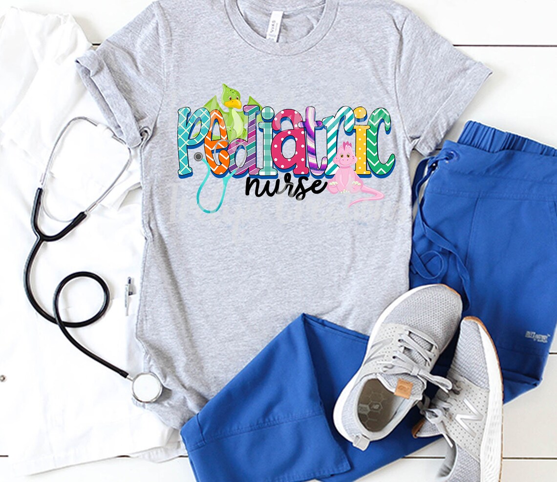Cute Fun Hand Drawn Pediatric Peds Nurse Doodle Letters PNG - Etsy