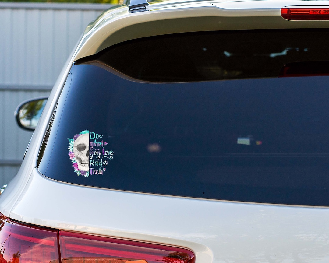 Floral Half Skull Car Decal: Rad Tech Waterproof Vinyl Sticker - Etsy