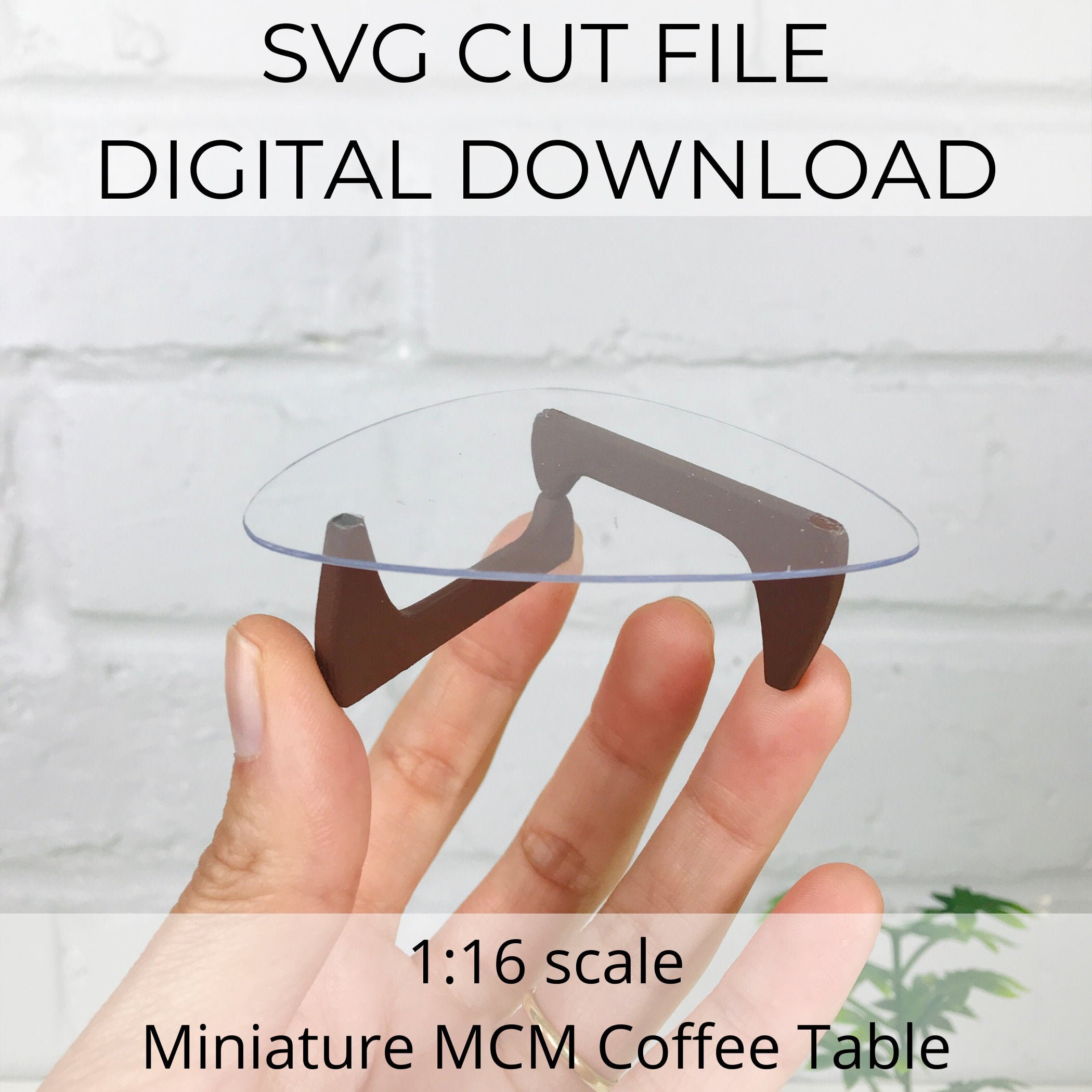 SVG File for 1:16 Scale Dollhouse Miniature, Mid-century Dollhouse ...