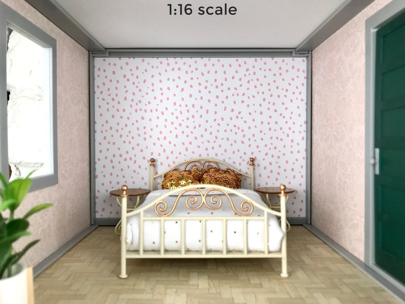 Dollhouse Wallpaper PDF Download Printable, Modern Scandinavian Doodle ...