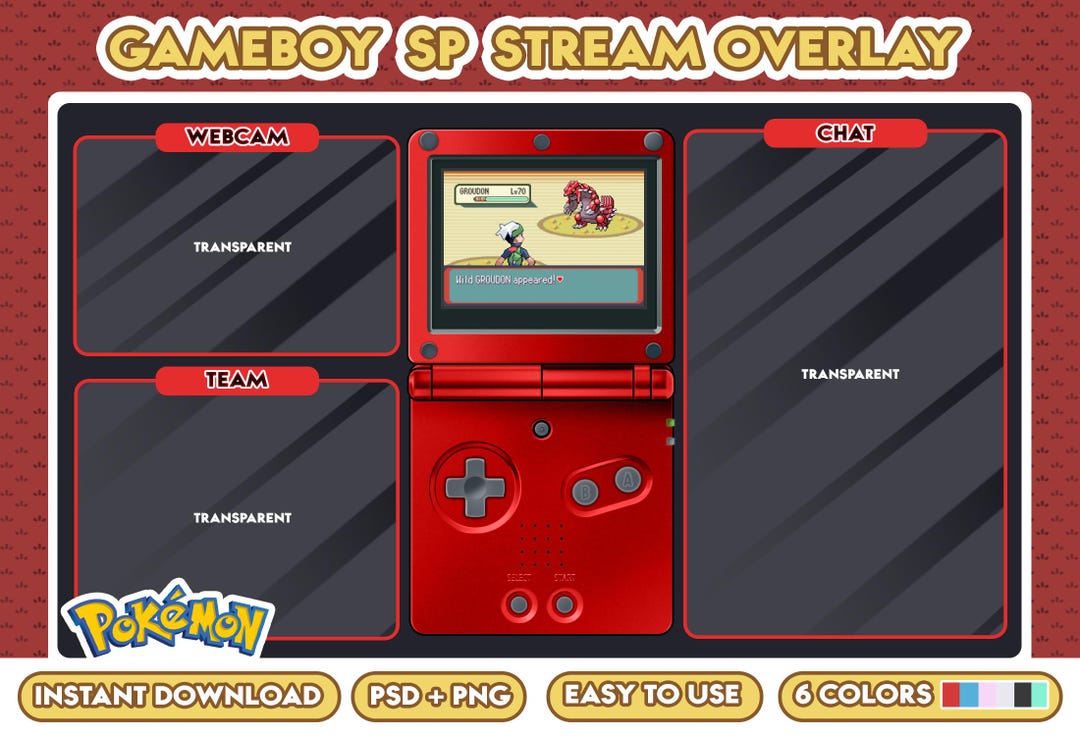 Gameboy SP Stream Overlay/ Layout/ Customisable - Etsy