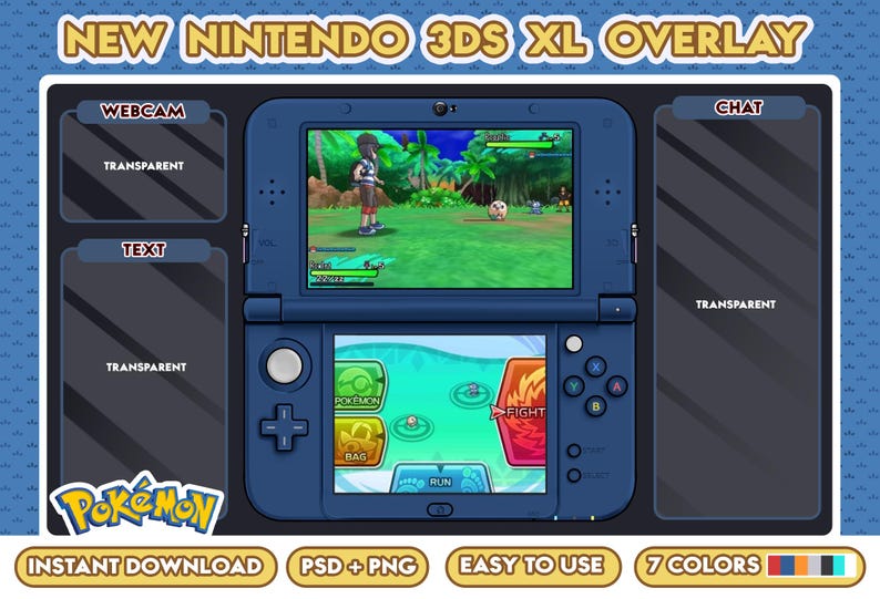 New 3DS XL Stream Overlay/ Layout/ Customisable - Etsy