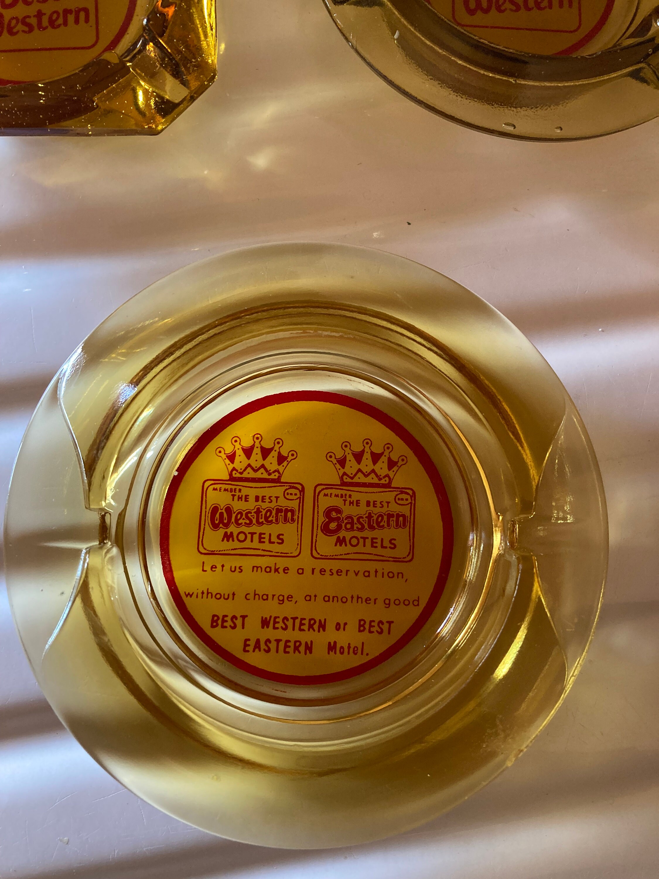 3 Vintage Collectible Best Western Motel Amber Glass Ashtrays - Etsy