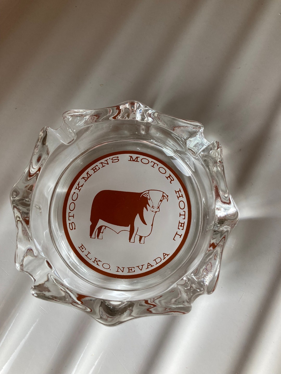 Vintage Stockmen's Motor Hotel Casino Glass Ashtray Elko Nevada - Etsy