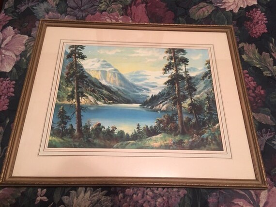 Rare Original Vintage W.M. Thompson Print of Lake Louise - Etsy UK
