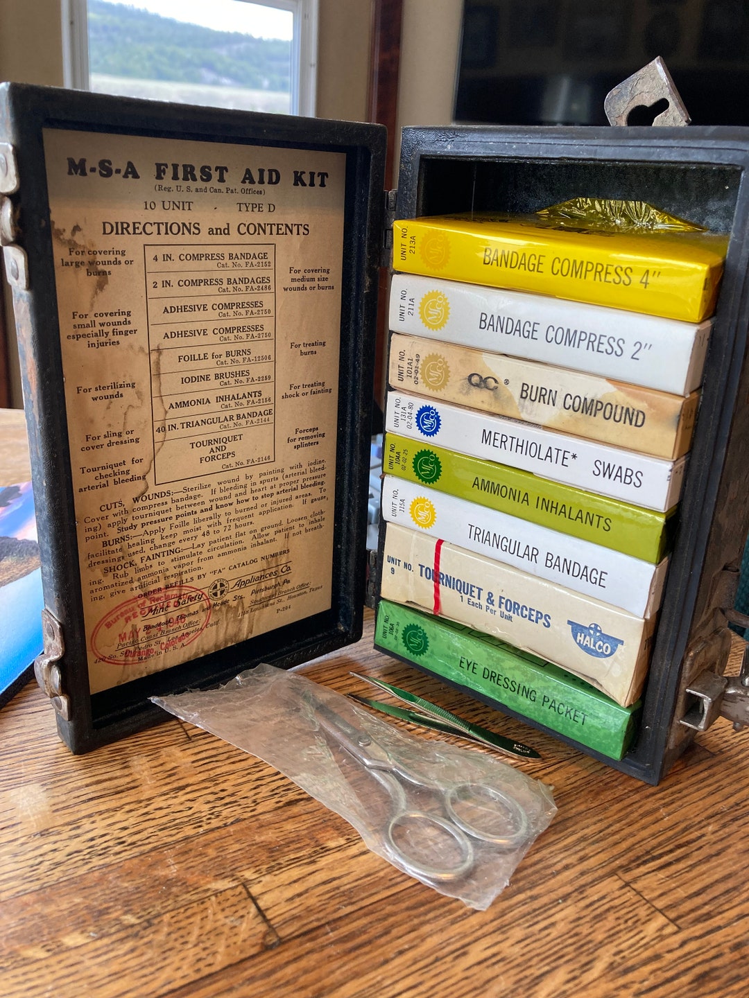 Vintage M-S-A Metal First Aid Kit Mine Safety Appliances - 1948 - Etsy