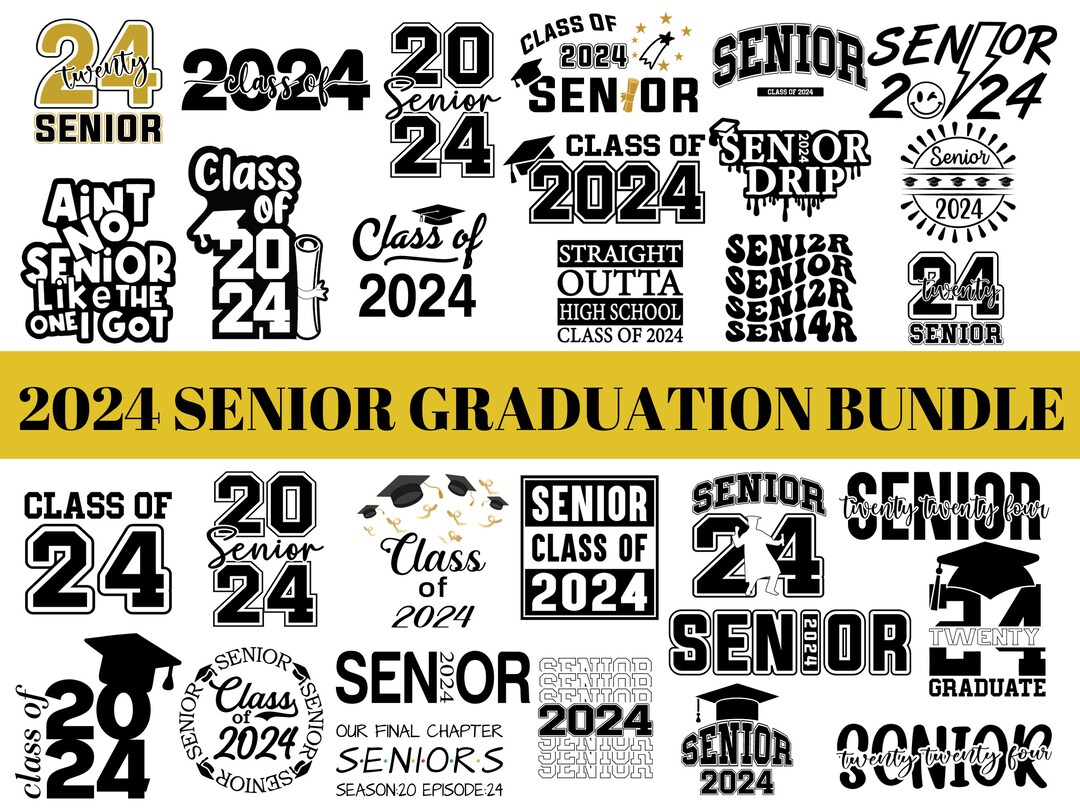 Class of 2024 Graduation Bundle, Senior 2024 Graduation Svg Bundle Png ...