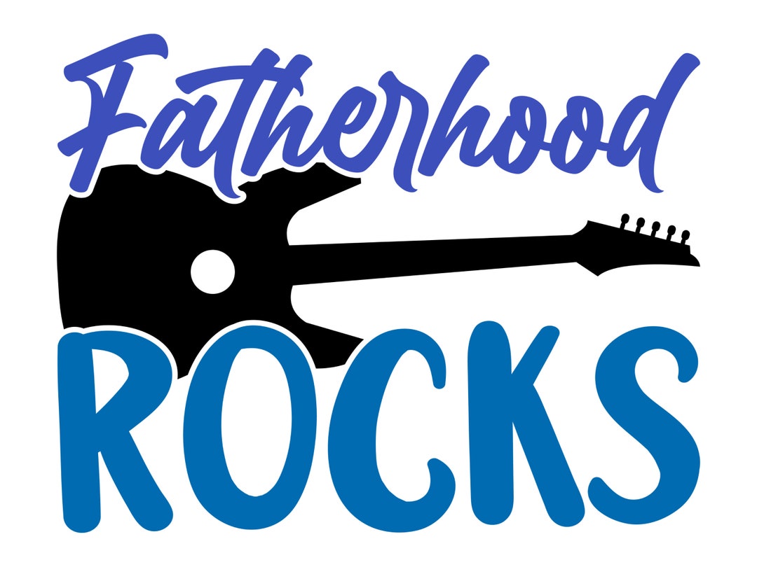 Fatherhood Rocks Svg, Father's Day SVG, Dad Svg, Dad Guitar Svg, Rock ...