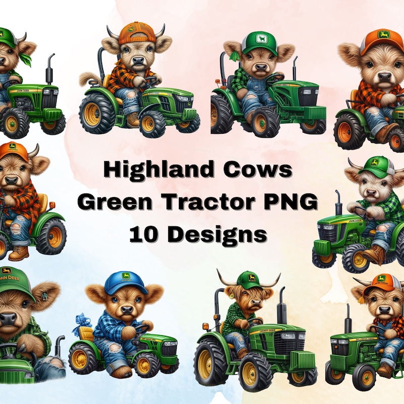 Cute Cows on Tractors - Etsy