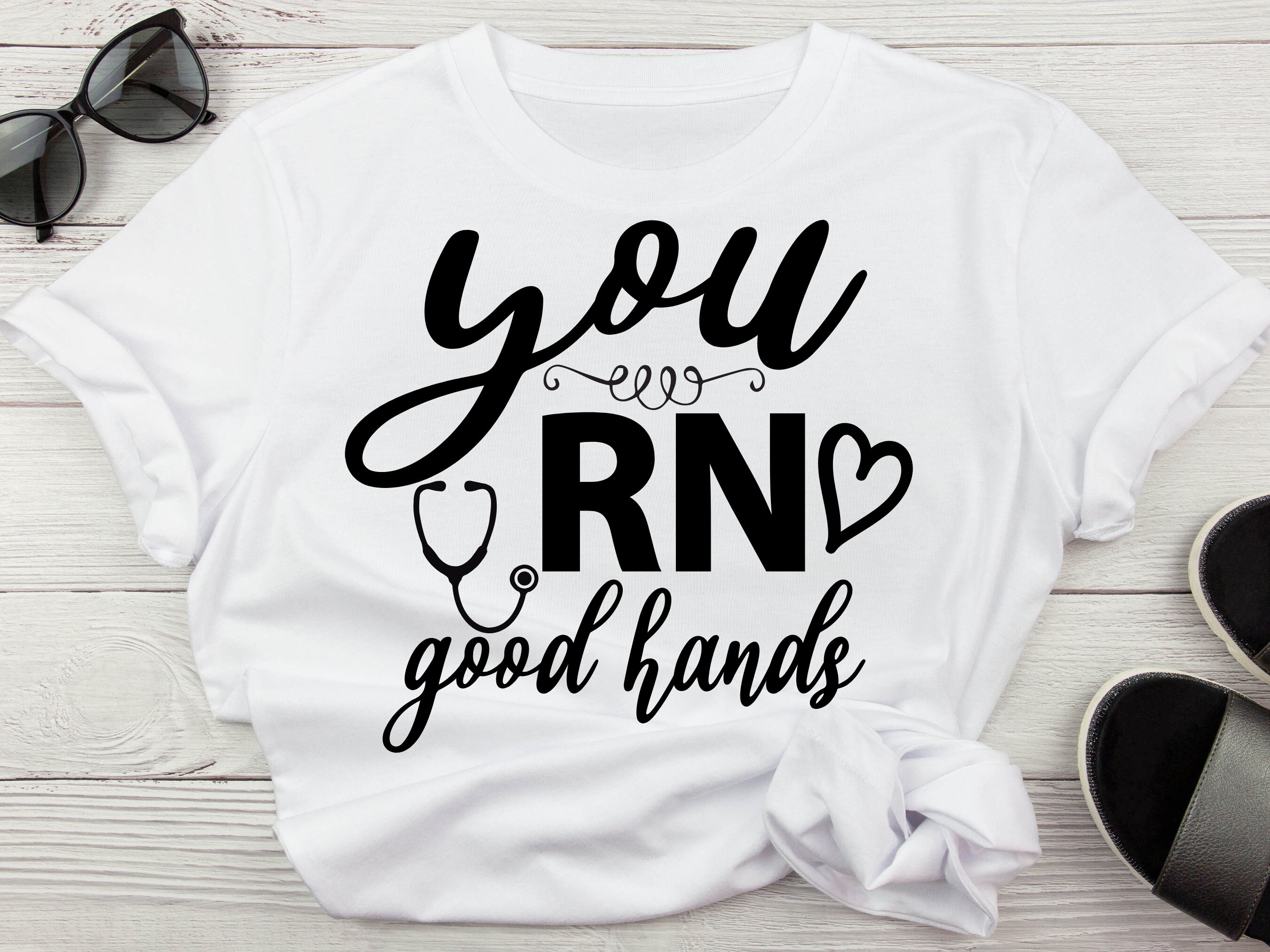 You RN Good Hands Registered Nurse Svg, RN Stethoscope Digital Download ...