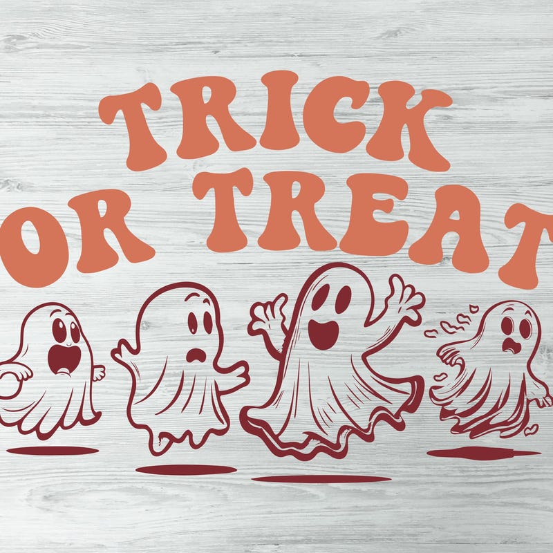 Trick or Treating Ghost Svg - Etsy