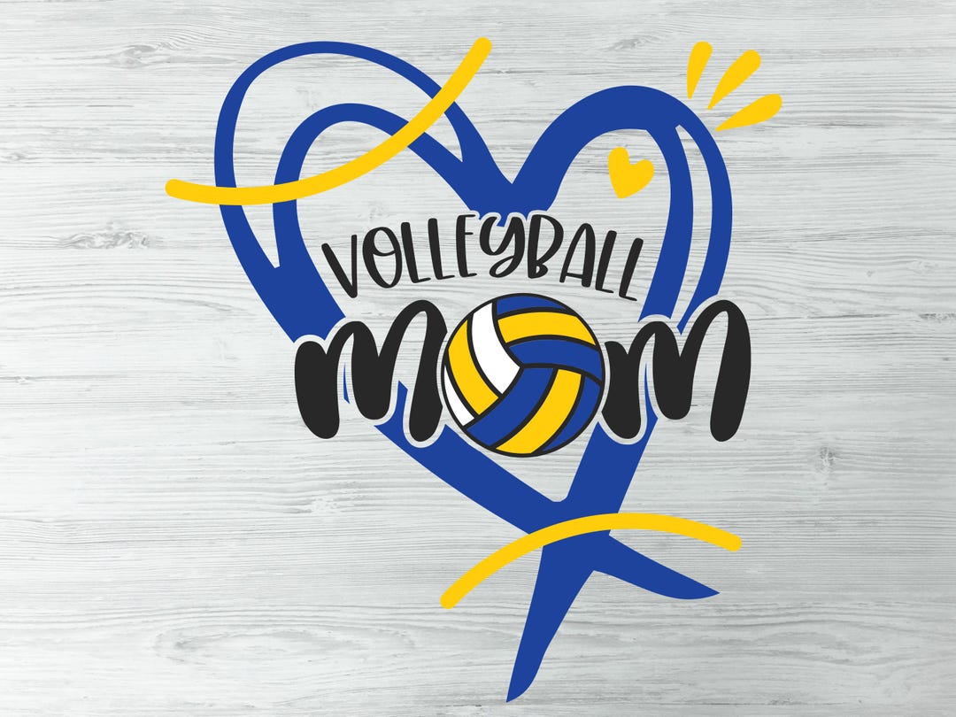 Volleyball Mom Svg Volleyball Mom Life, My Heart is on That Field ...