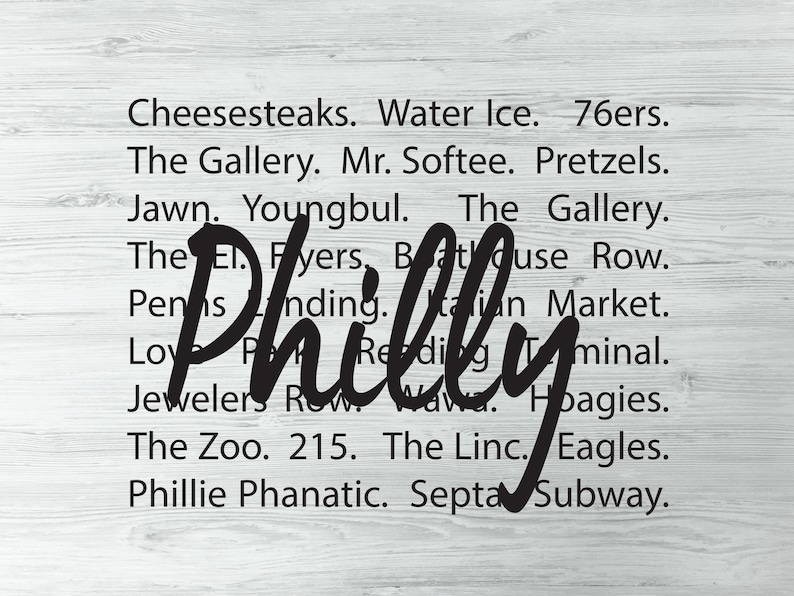 Philly Words Svg, Philadelphia Pride Svg, City of Brotherly Love Svg ...