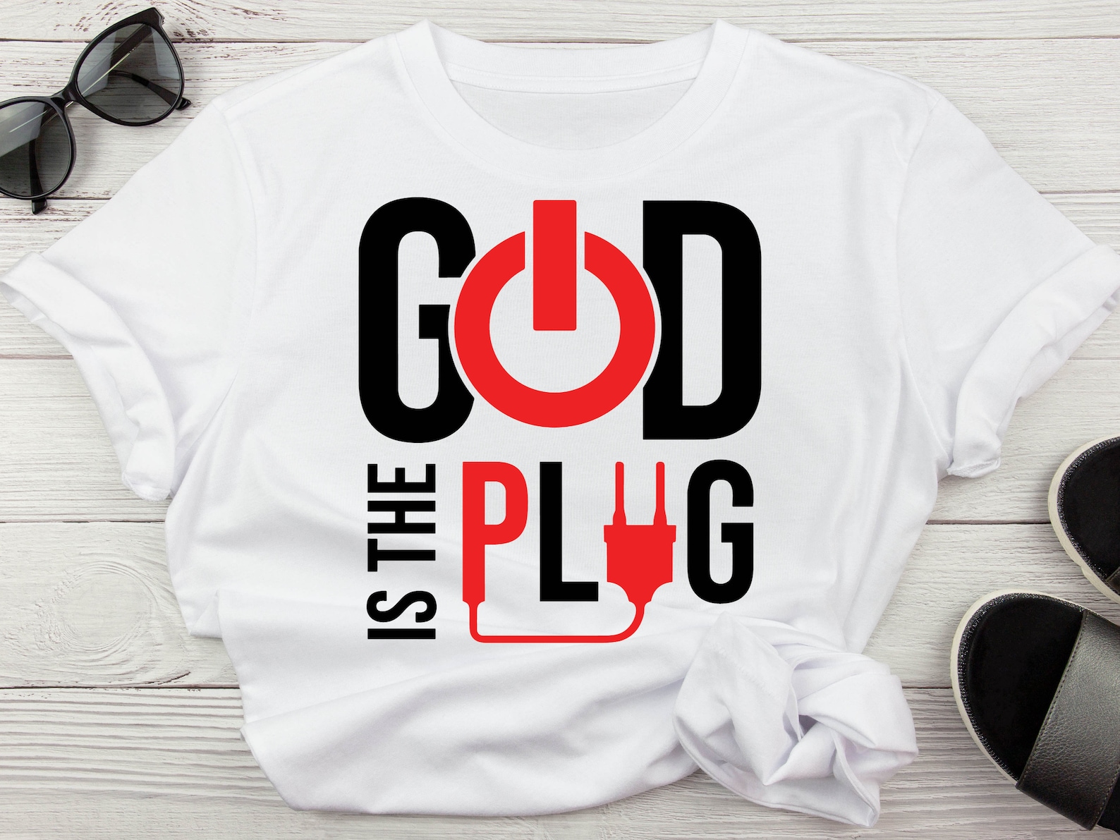 God is the Plug Religious Christian Svg, Christian Faith Digital ...