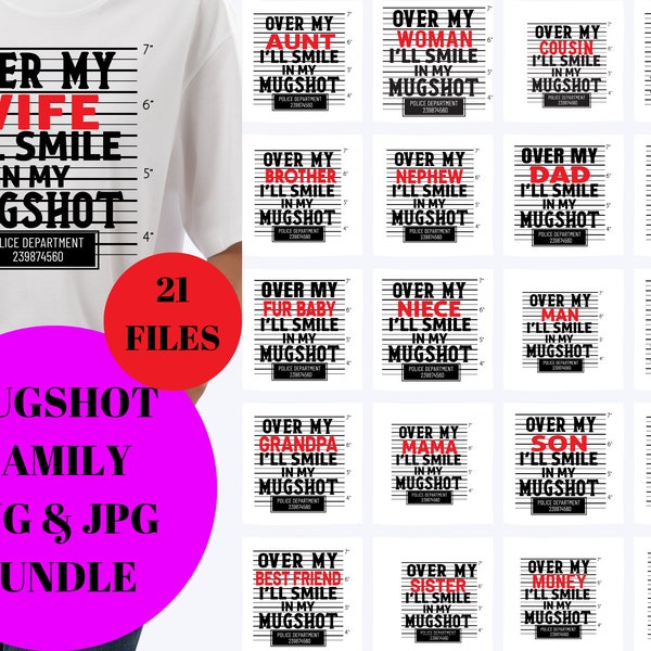 Mugshot Template Svg - Etsy