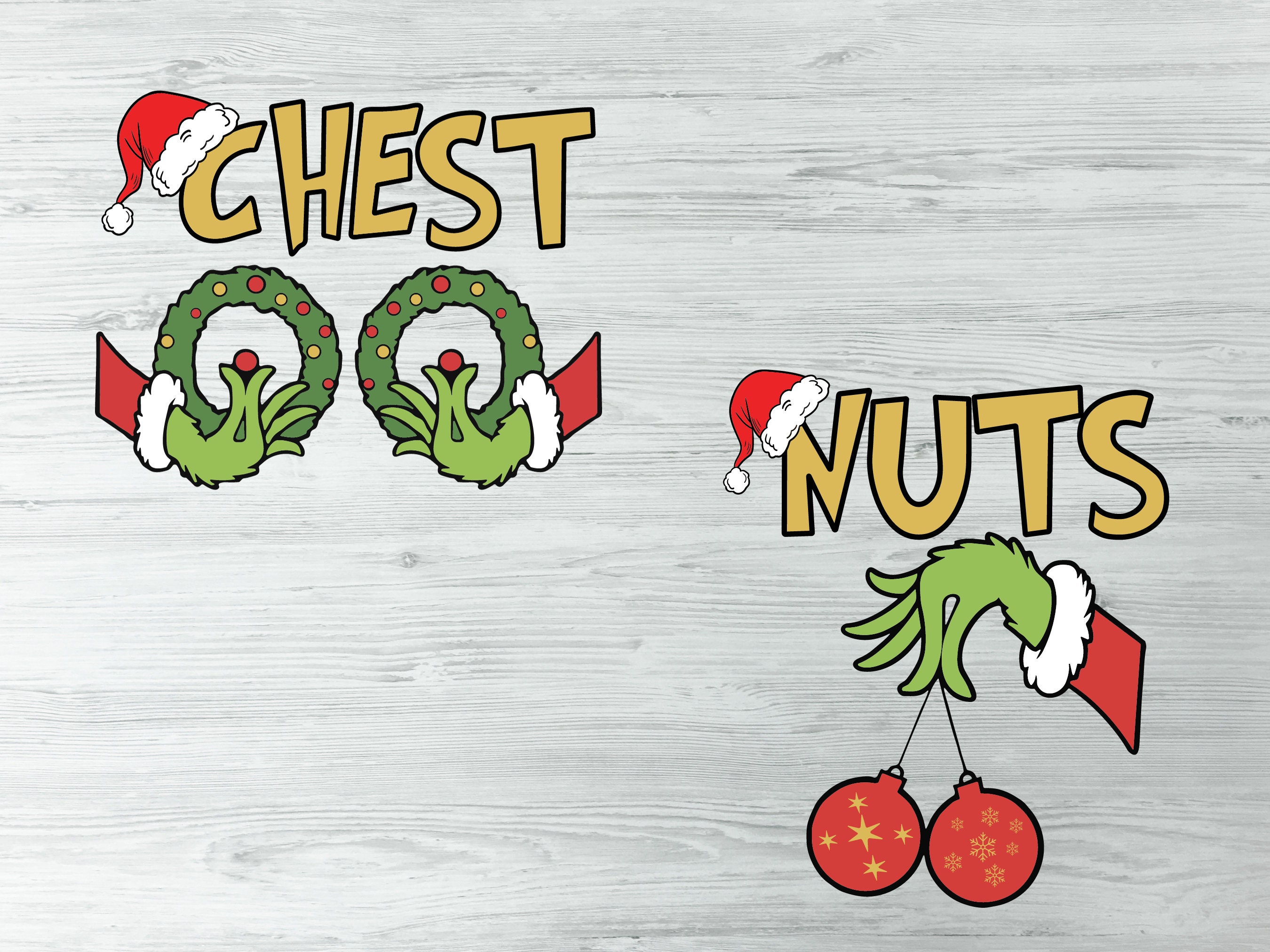 Chest Nuts Christmas Couples Shirt Svg, Chest Nuts Funny Christmas Svg ...