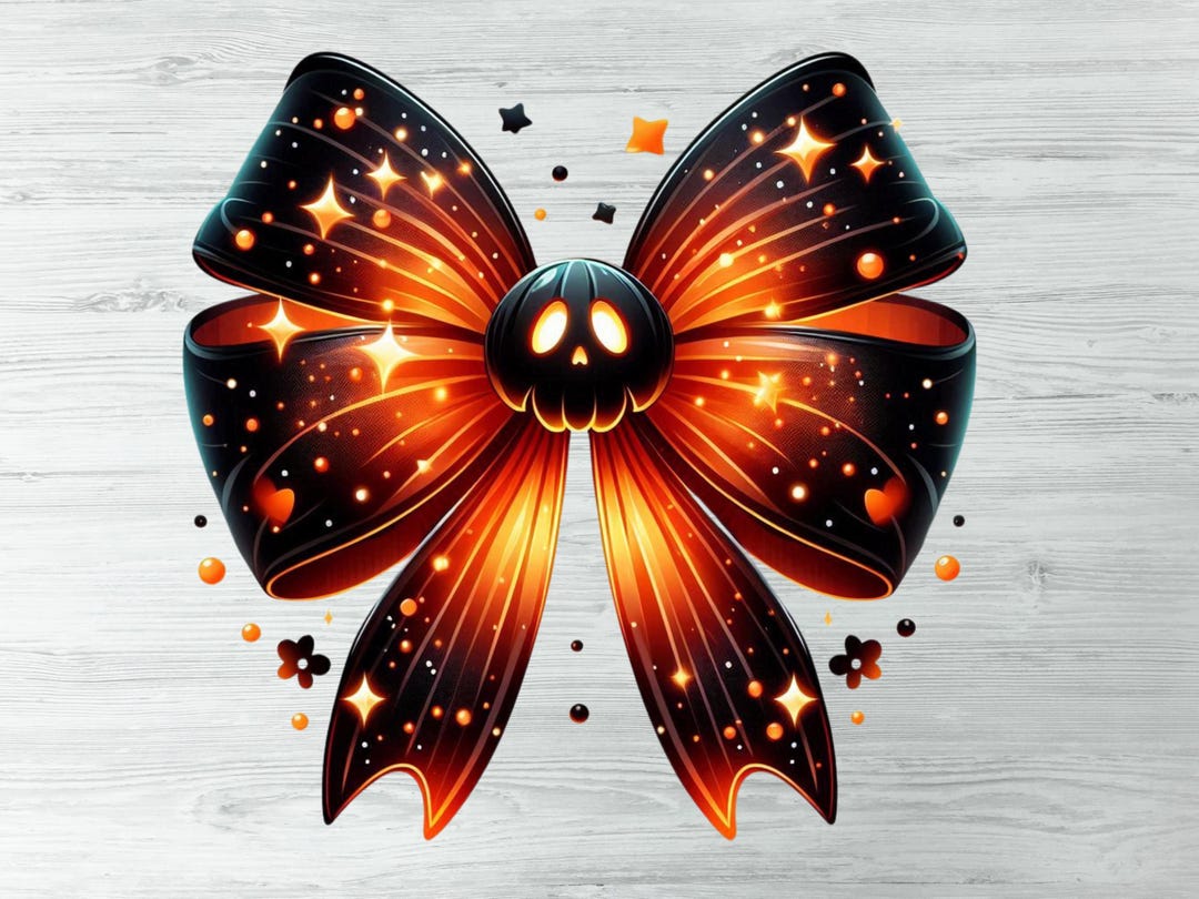 Halloween Coquette Bow Coquette Halloween Png, Girly Halloween Png Bow ...