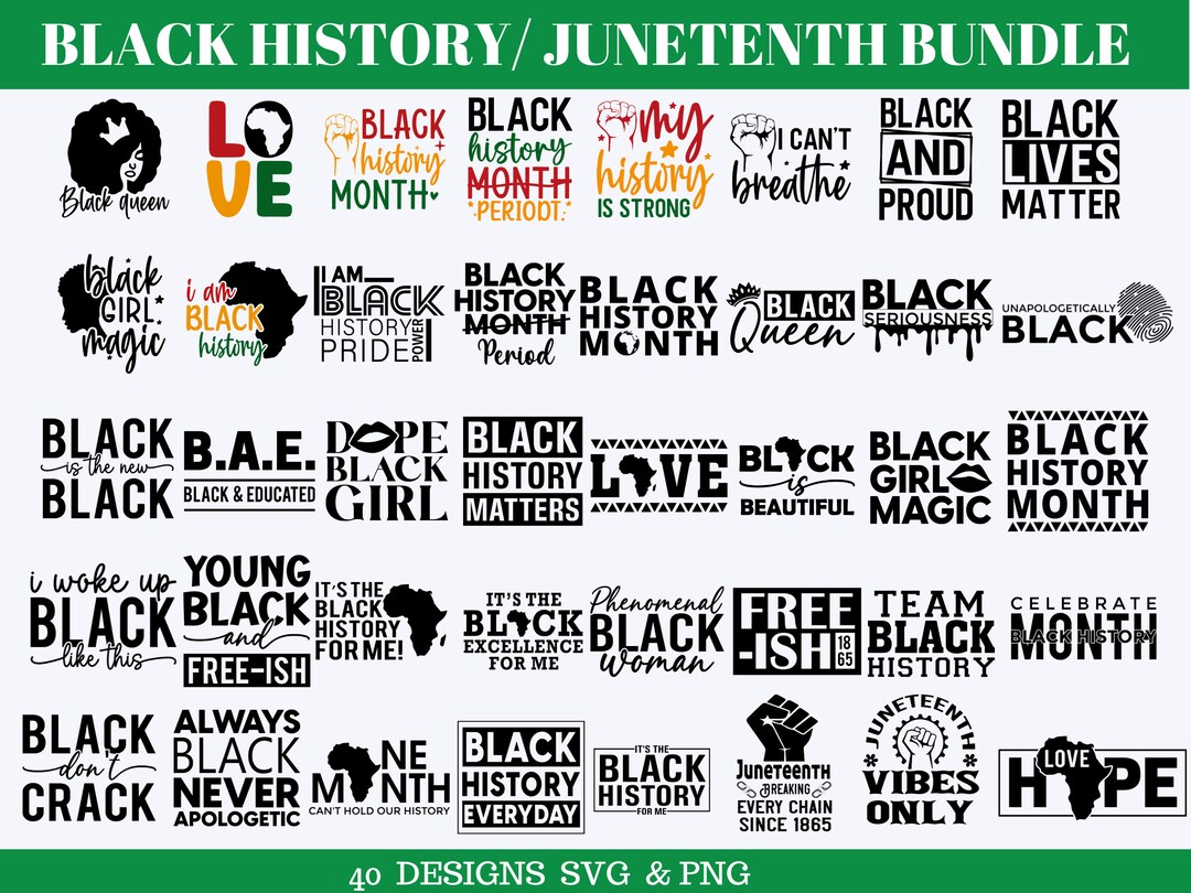 Black History Juneteenth Svg Bundle, Black History Svg Png, Juneteenth ...