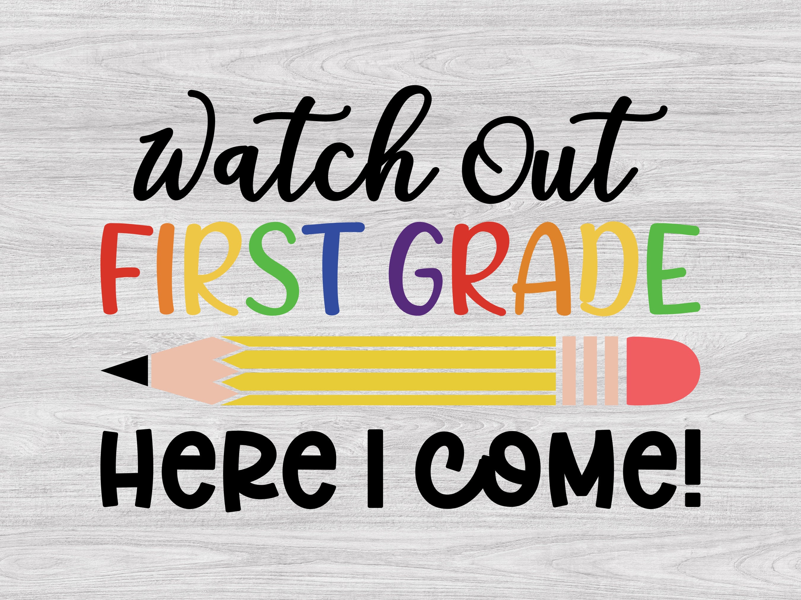 Watch Out Here I Come SVG Bundle, Pre-k Svg, Kindergarten Svg, First ...