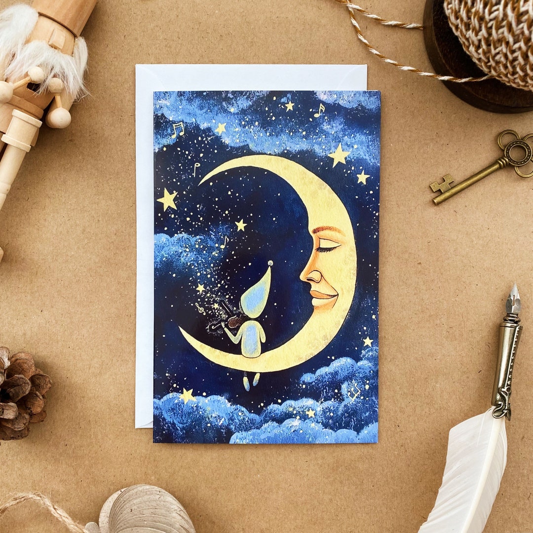 Who Has Invented Starry Sky - Printed Folded Greeting Holiday Card With ...